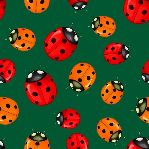 Red ladybugs pattern — Stock Vector © AlsouSh #146561811