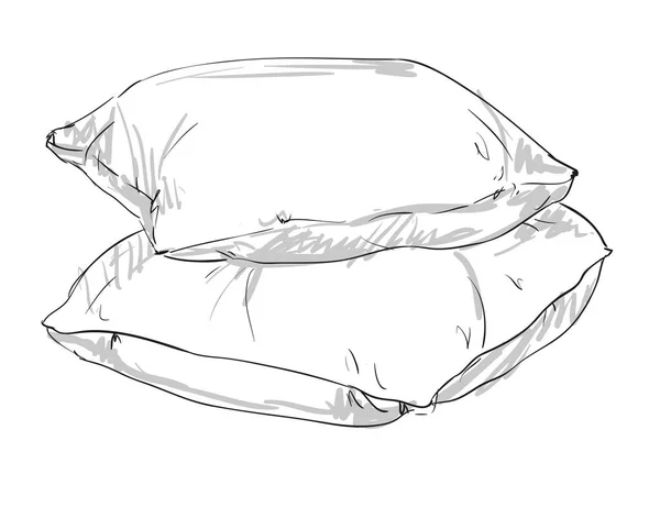 Illustration of pillows sketch — Stock Vector © AlsouSh #123366664