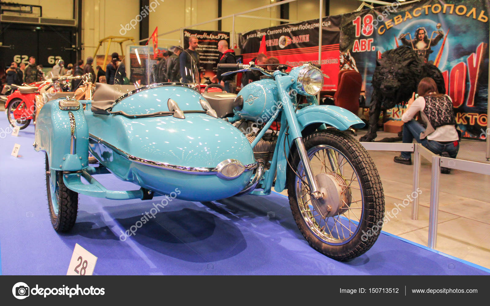 Soviet motorcycle with a stroller IZH. – Stock Editorial Photo © nikey ...