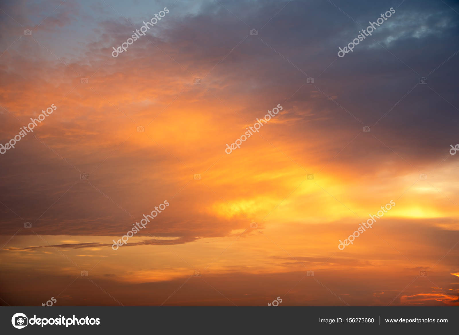 Twilight sunset sky for background Stock Photo by ©kwanchaidp 156273680