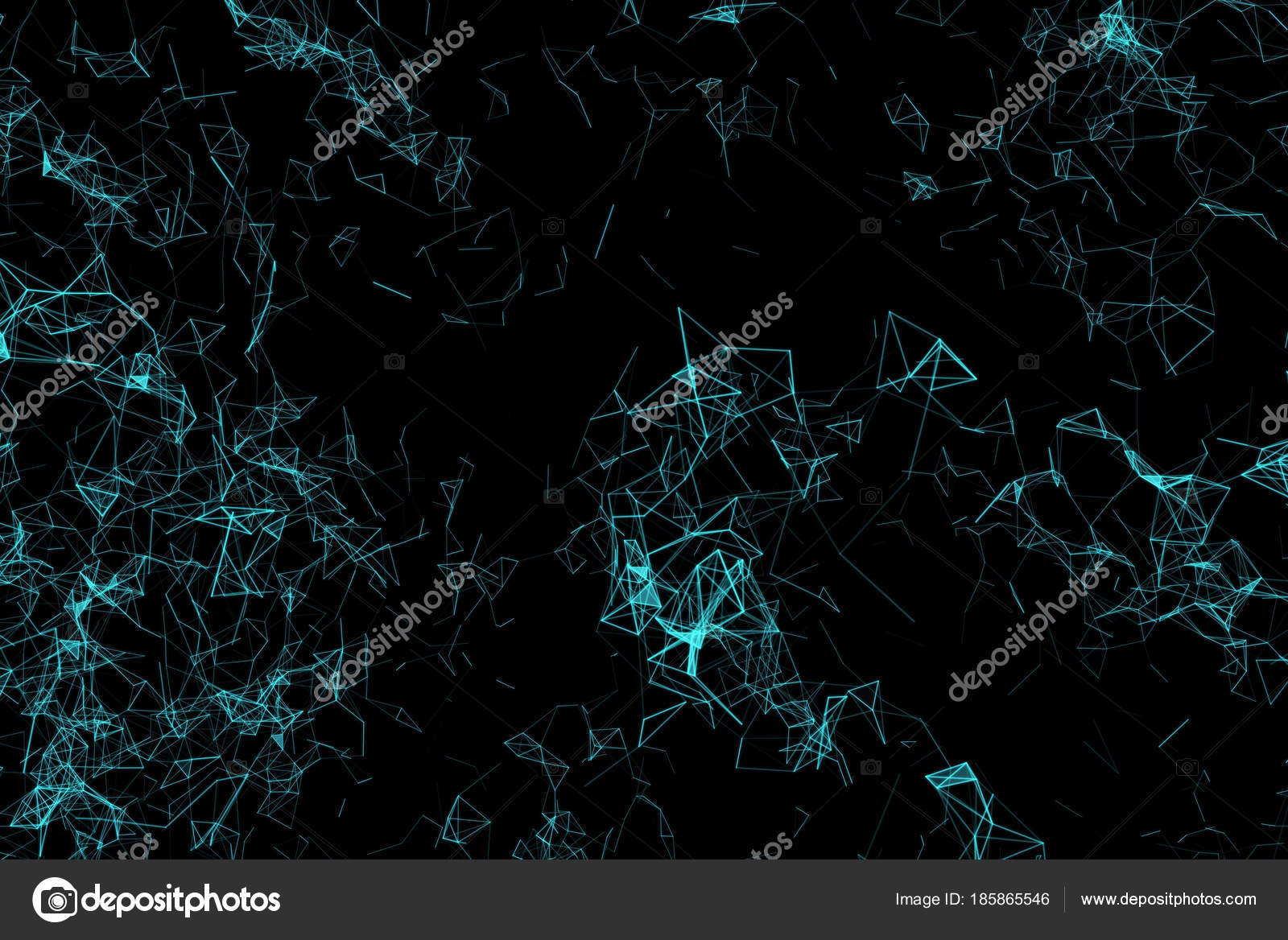 Abstract polygonal space with dot and line connection — Stock Photo ...