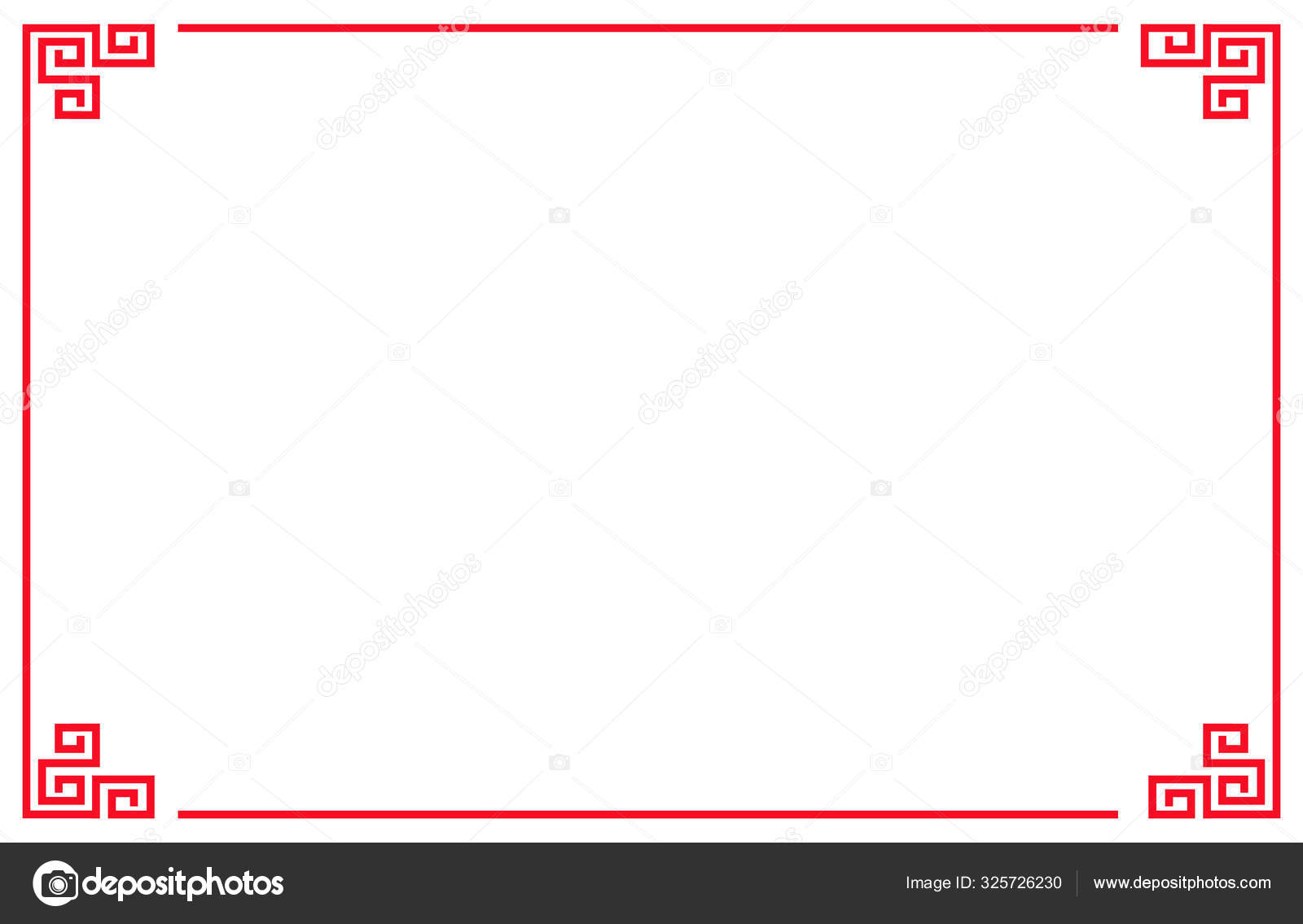 Chinese Red Square Frame Vector Abstract Background Design Stock Vector ...