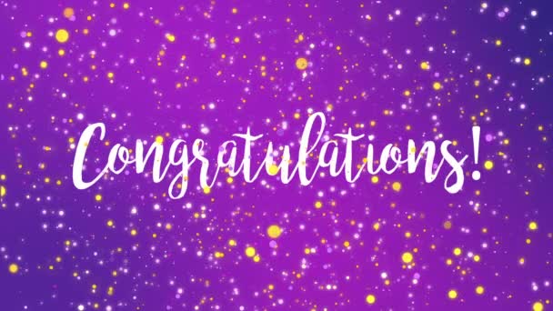 Sparkling Purple Congratulations Animated Greeting Card Handwritten ...