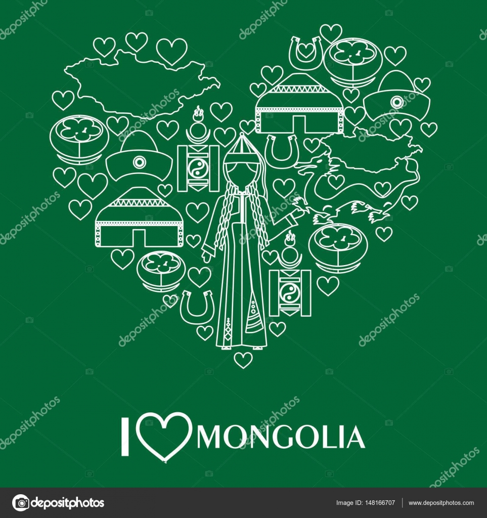 Mongol amor blanco Vector de stock #148166707 de ©Caribia