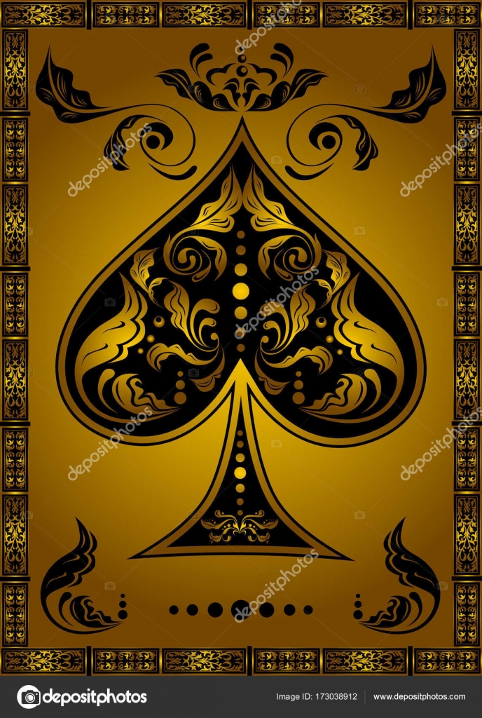 The spades ace ⬇ Vector Image by © Caribia | Vector Stock 173038912