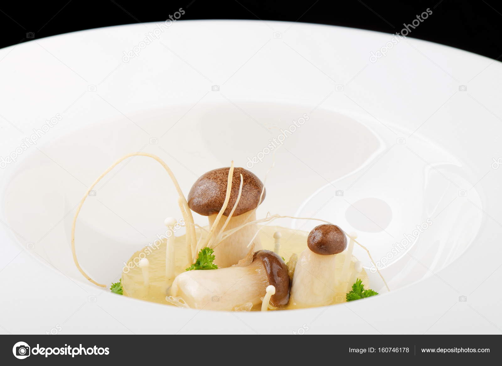 Fine dining, mushroom Porcini soup Stock Photo by ©vision.si 160746178