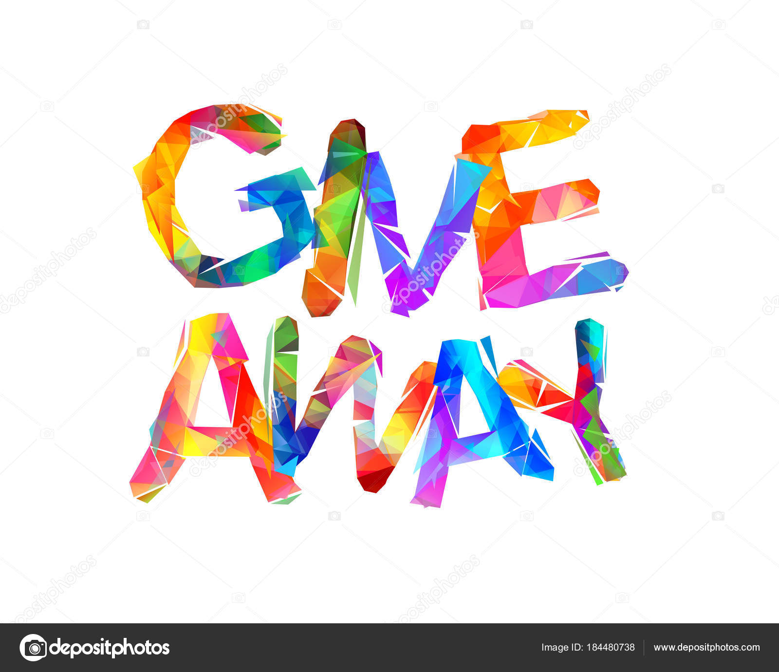 Regala. Letras triangulares vectoriales Vector de Stock de ©Ukususha ...