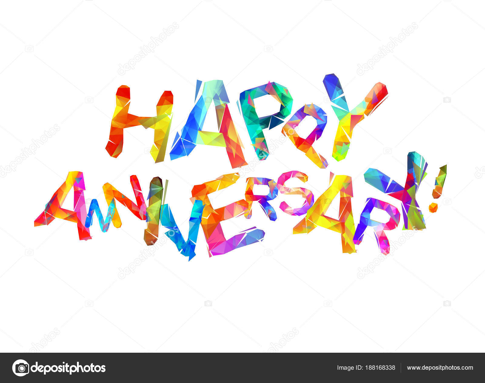 Happy Anniversary Vector Triangular Letters — Stock Vector © Ukususha