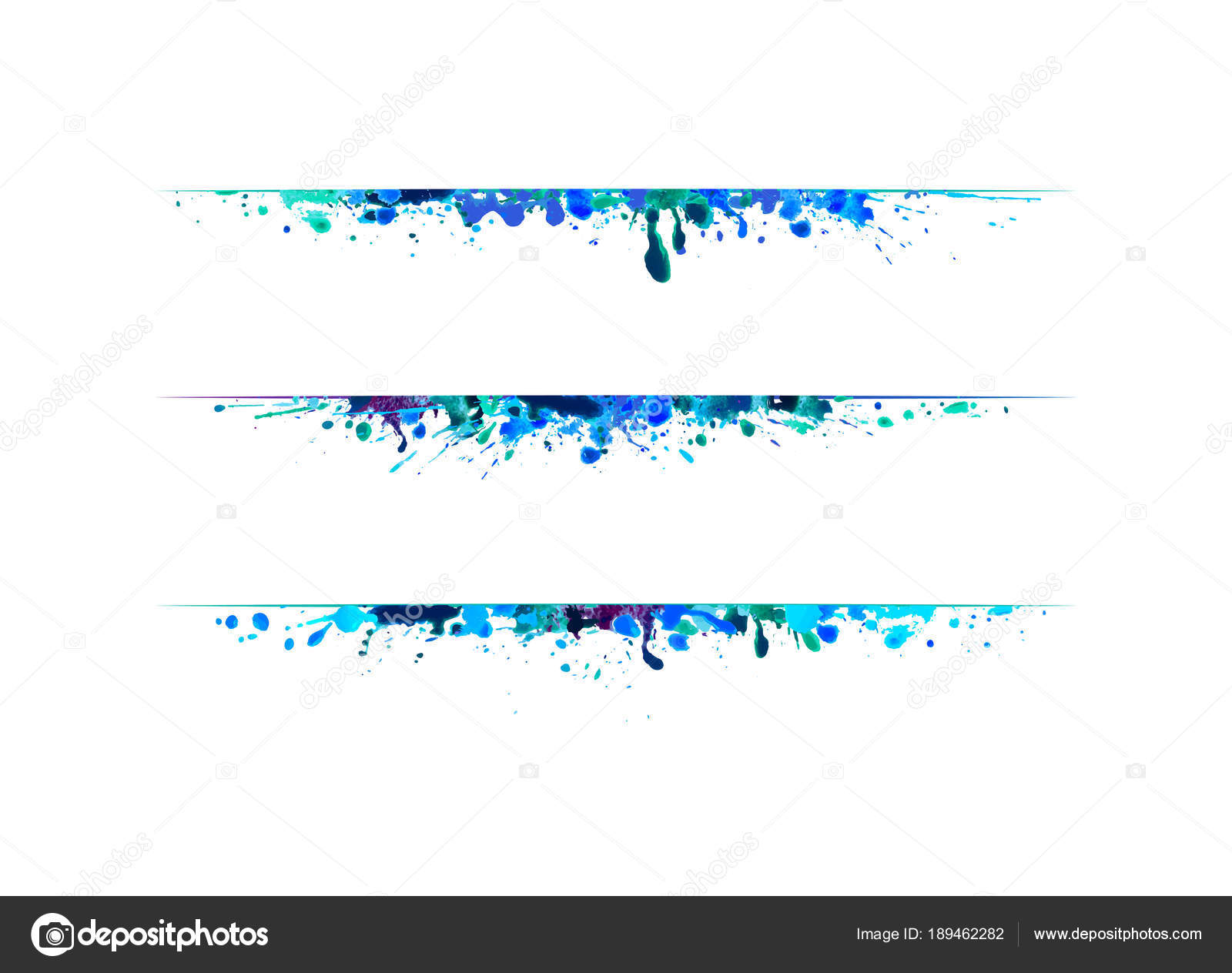 Page dividers of splash paint. Stock Vector Image by ©Ukususha #189462282