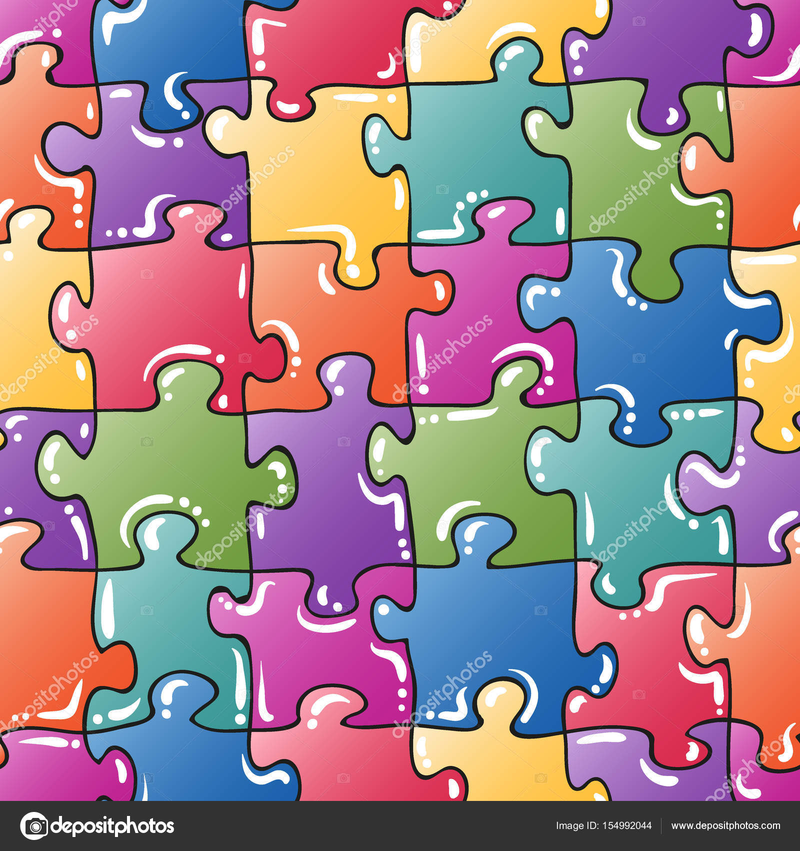 Seamless color puzzles background Stock Vector Image by ©Alisen #154992044