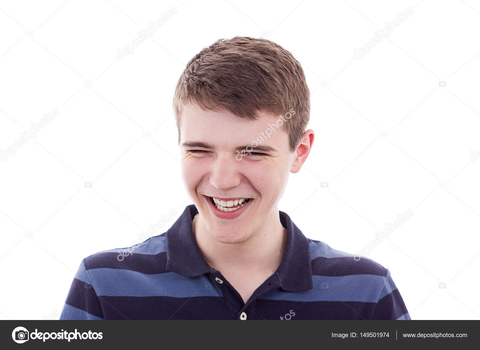 Smiling excited young man isolated on white background — Stock Photo ... Smiling excited young man isolated on white background — Stock Photo ...