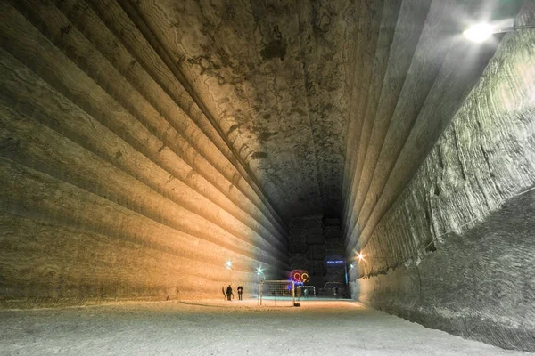 Mine of salt, at a depth of 300 meters, Soledar, Donetsk region ...