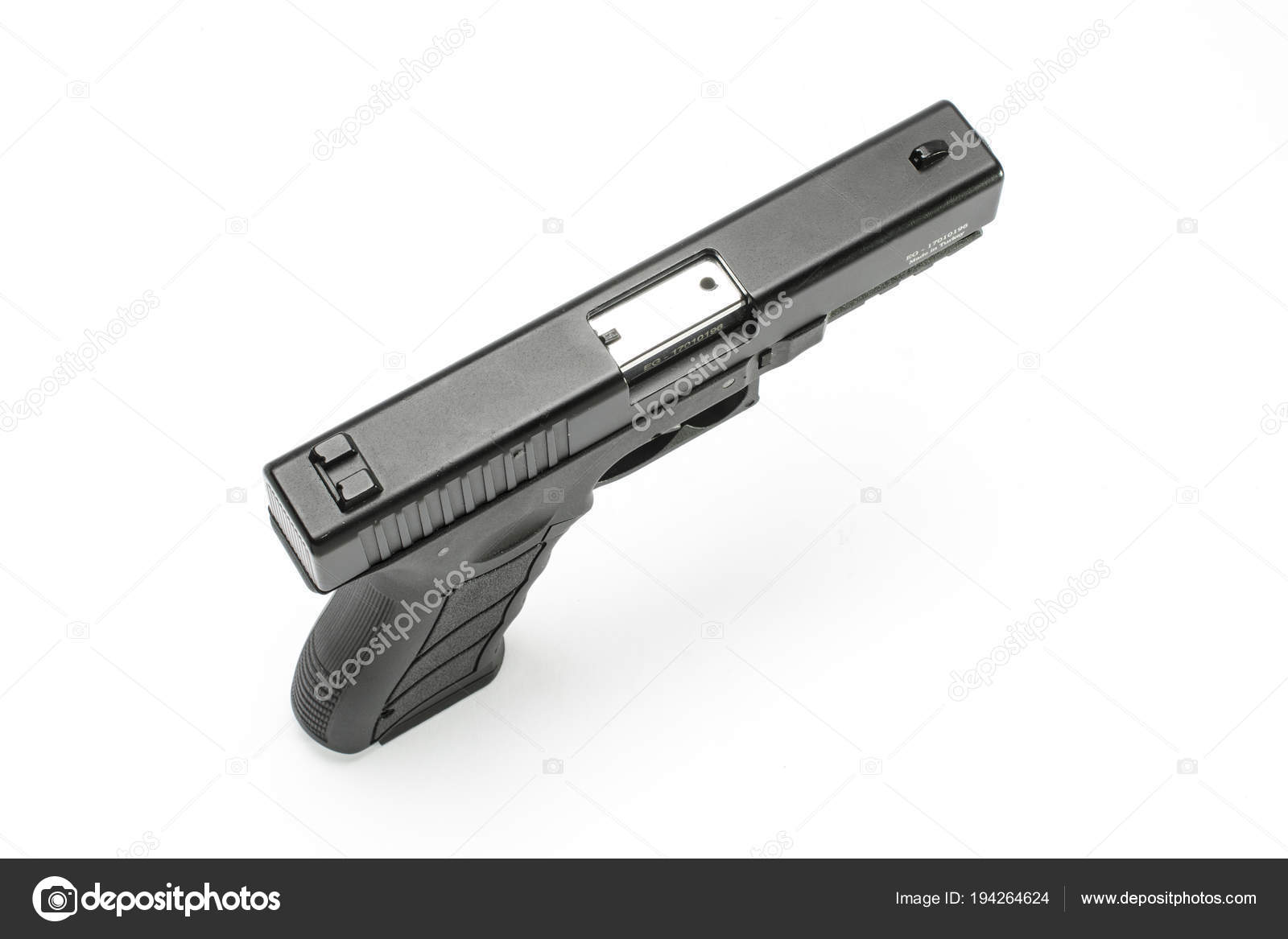 Gun, pistol isolated on white view from above ⬇ Stock Photo, Image by ...