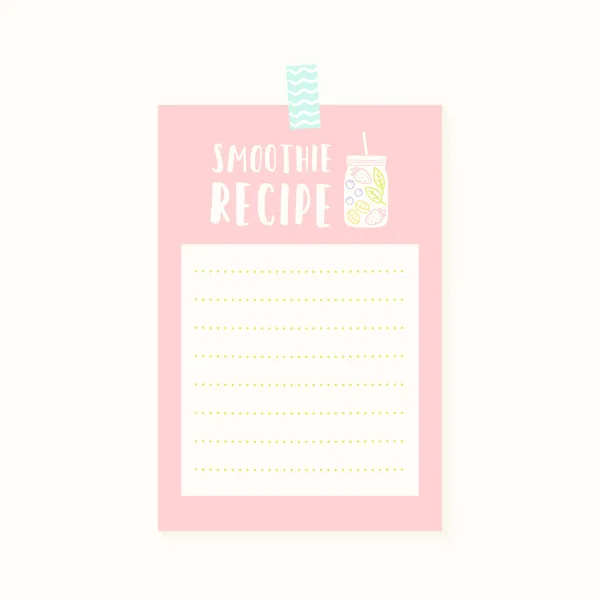 Set of cute hand drawn smoothie recipe cards. Stock Vector Image by ...