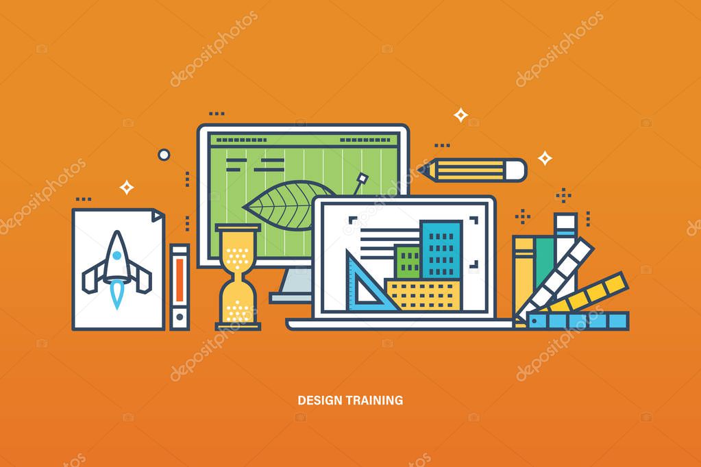 Concept of design training, workflow, technology and designer tools ...