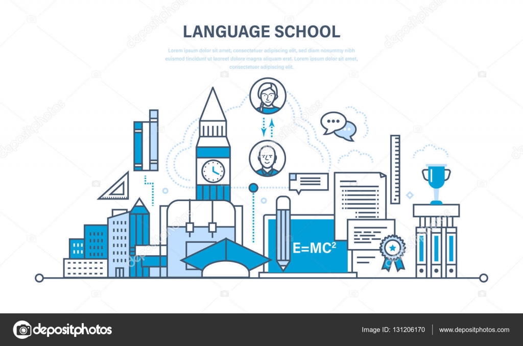 School foreign language learning, modern education, distance ...