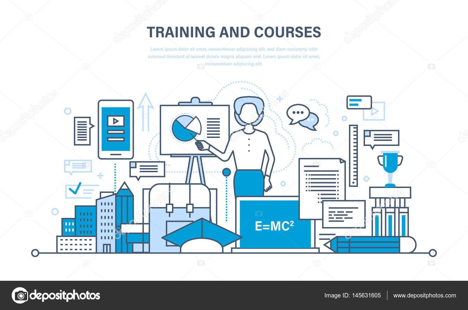 Training and courses, distance learning, technology, knowledge ...