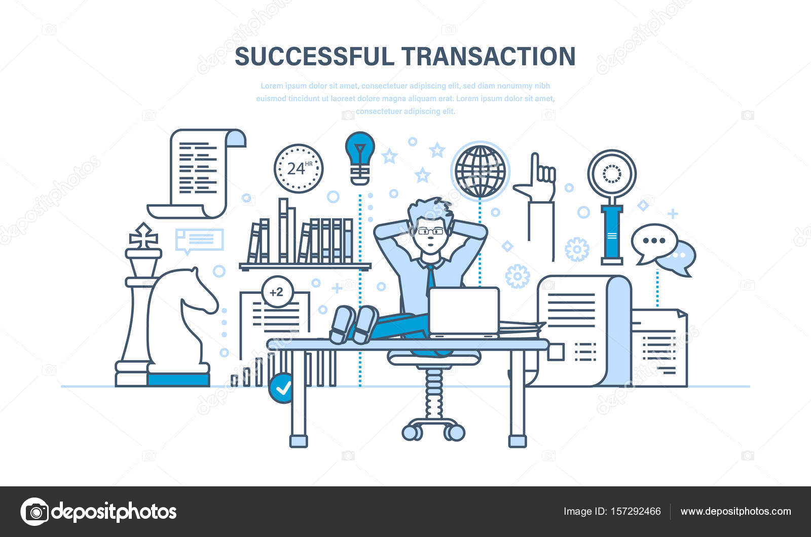 Successful transaction, concluded contracts, transactions, business ...