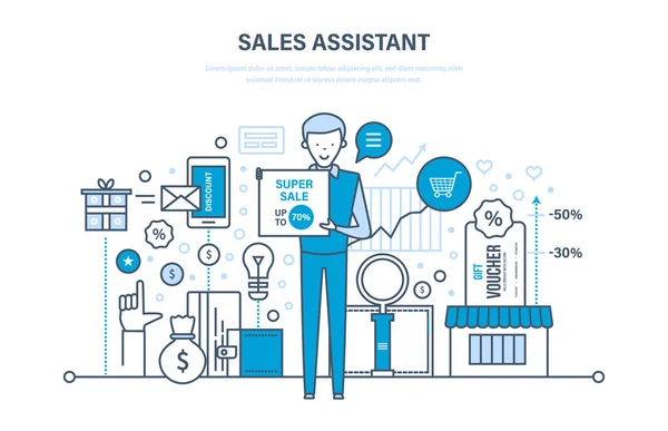1,643 Sales assistant Vector Images | Depositphotos