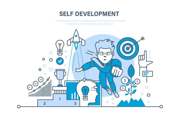Self improvement concept. Self development, personal growth, emotional intelligence. — Stock ...
