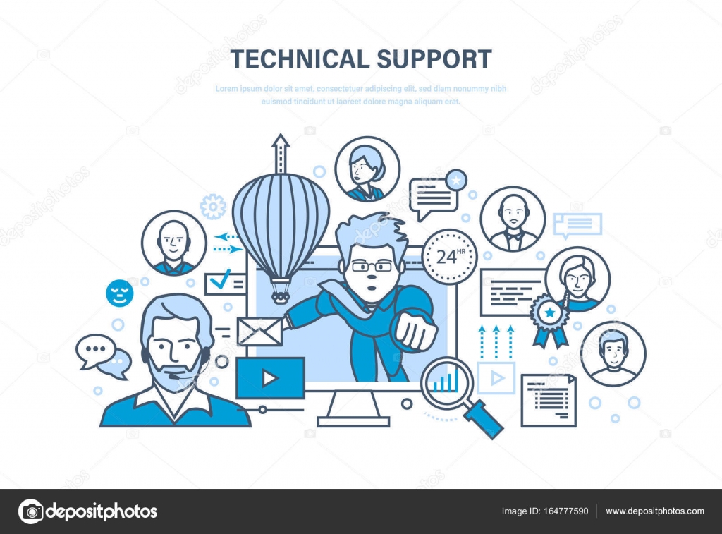 Technical support, call center, consultation, information technology ...