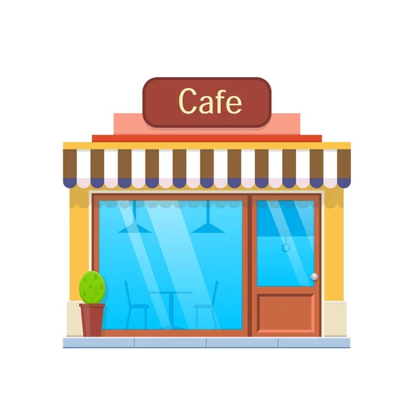 Concept of modern city cafe building facade. City cafe building. Stock ...
