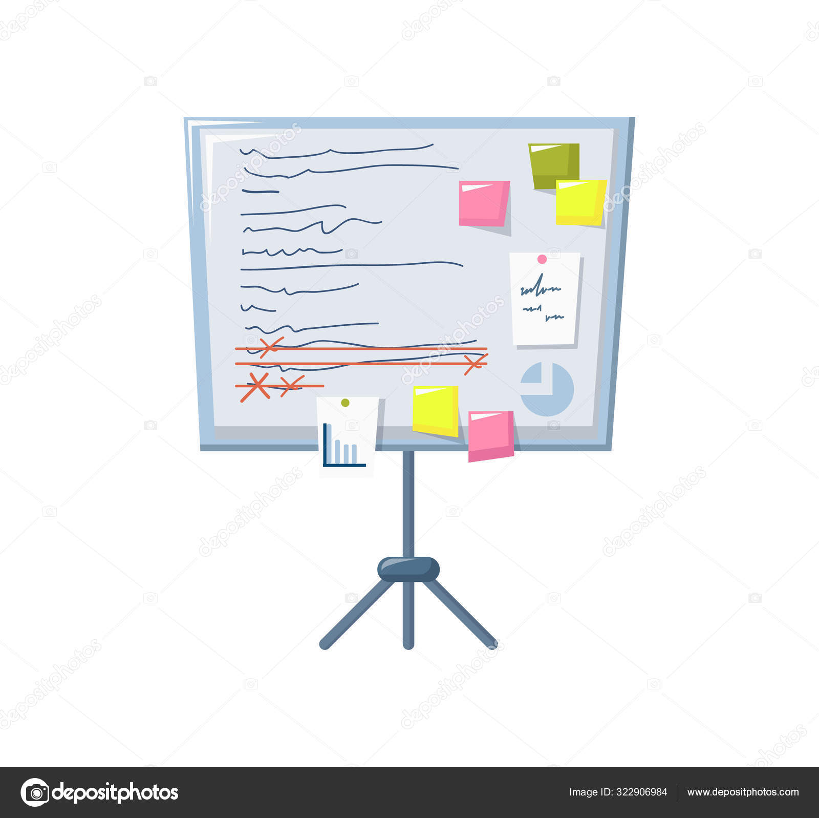Time management planning board, business task planning. Stock Vector by ...