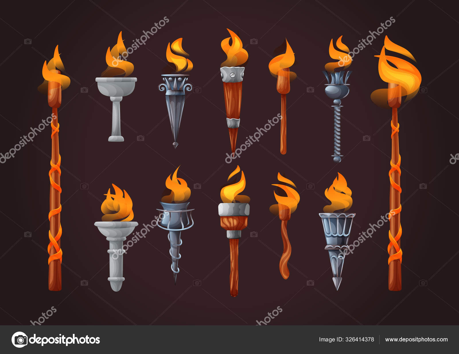 Medieval Wooden Torch