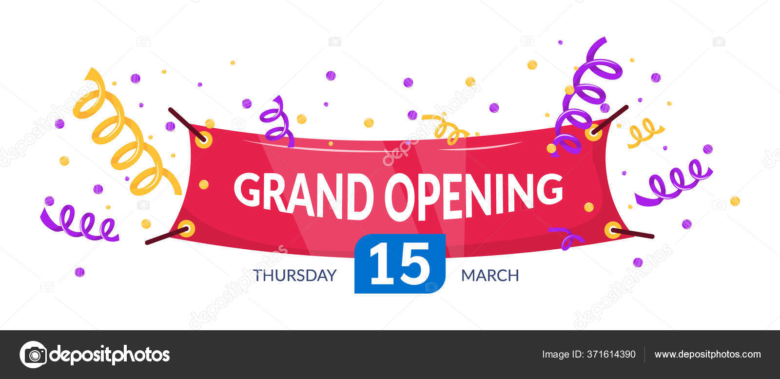 Grand opening label typography graphic design. Grand opening invitation ...