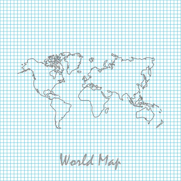 World map draw Vector Art Stock Images | Depositphotos