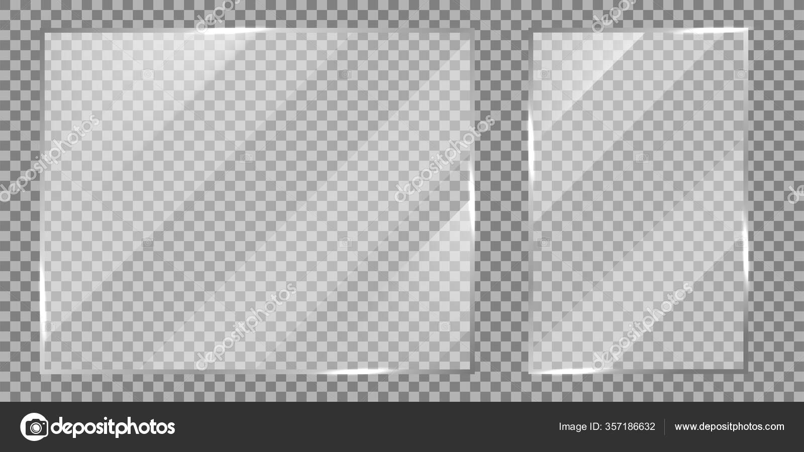 Vidrio Sobre Fondo Transparente Ventana Vidrio Transparente Realista ...