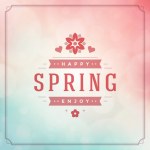Spring Vector Typographic Greeting Card or Poster Design Stock Vector ...