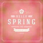 Spring Vector Typographic Greeting Card or Poster Design Stock Vector ...
