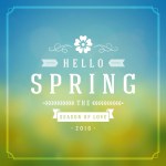 Spring Vector Typographic Greeting Card or Poster Design Stock Vector ...