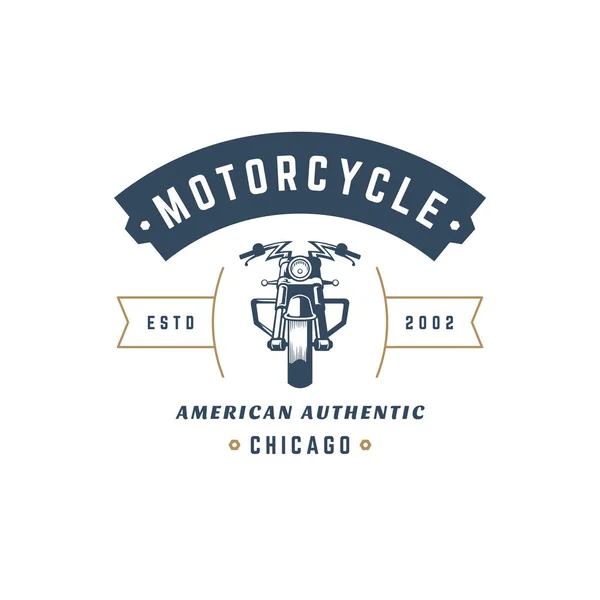 Motorcycle club logo template vector design element vintage style ...