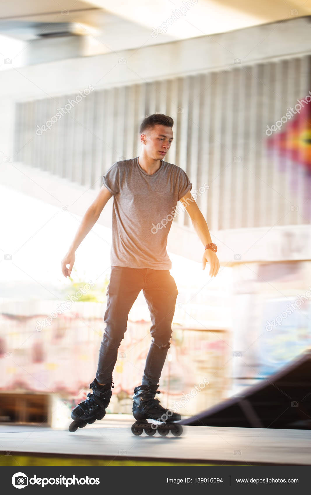Person on rollerblades. — Stock Photo © Denisfilm #139016094