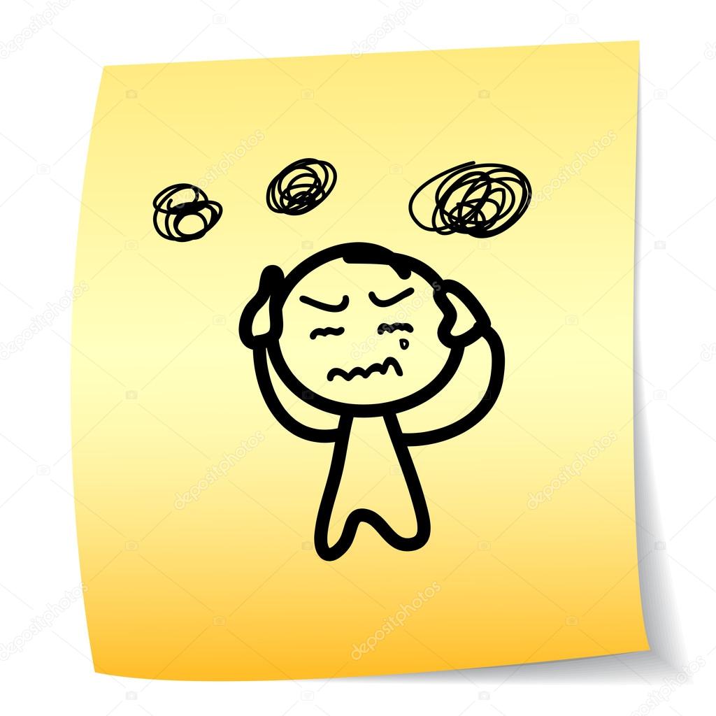 Cartoon feeling troubled Stock Vector by ©madozi 125824216