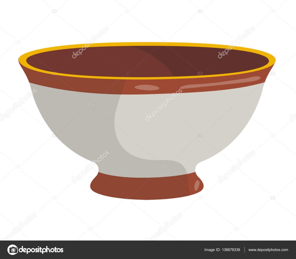 Bowl isolated illustration Stock Vector by ©madozi 136678336
