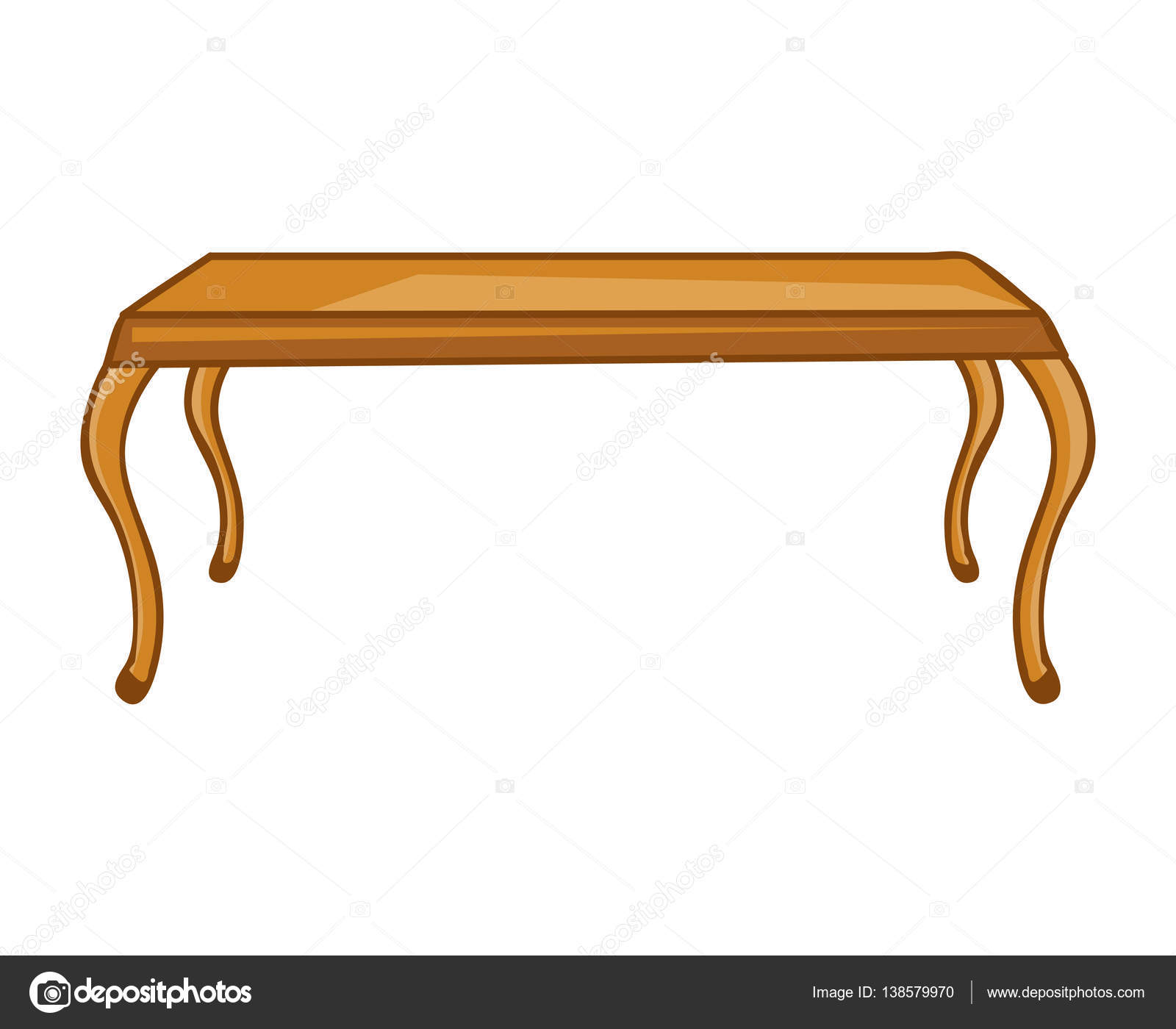Wooden table isolated illustration Stock Vector Image by ©madozi #138579970