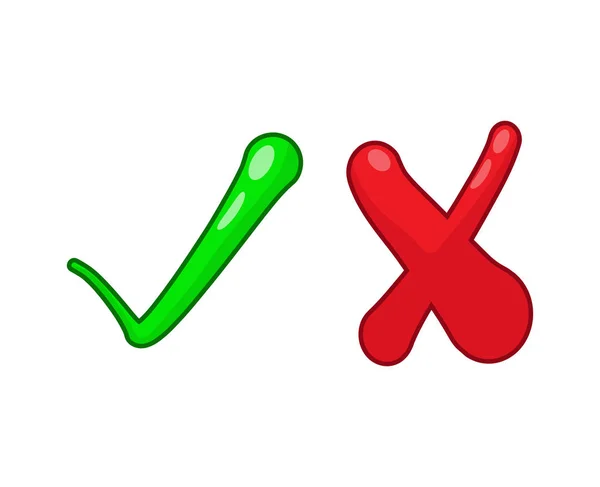 Right Wrong Check Mark Signs White Background — Stock Vector © madozi ...