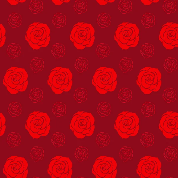 Seamless red rose pattern — Stock Vector © juliet #2614251
