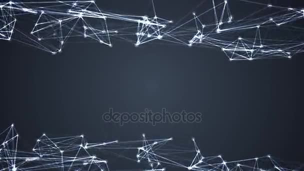 Abstract technology plexus stylish dynamic digital background. looped ...
