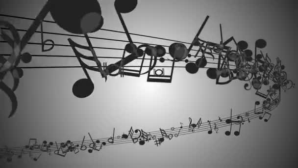 Animated background with musical notes, Music notes flowing, flying ...
