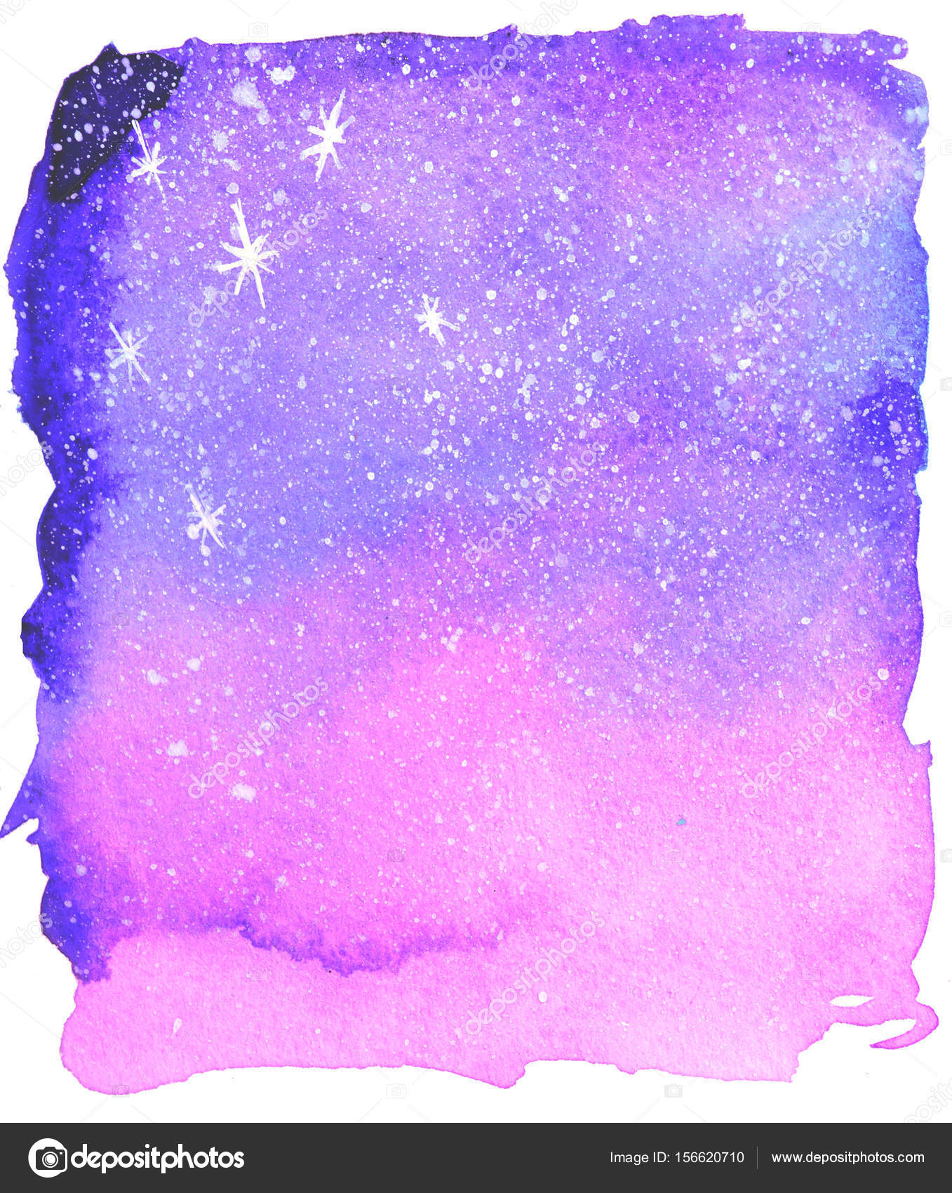 Watercolor space background in beautiful colors Stock Illustration by ...