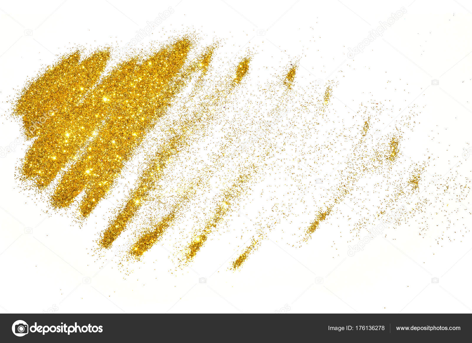 Textured Background Golden Glitter Sparkle White Decorative Spangles ...