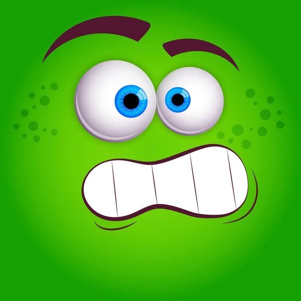 Cartoon Circle Scared Mouth