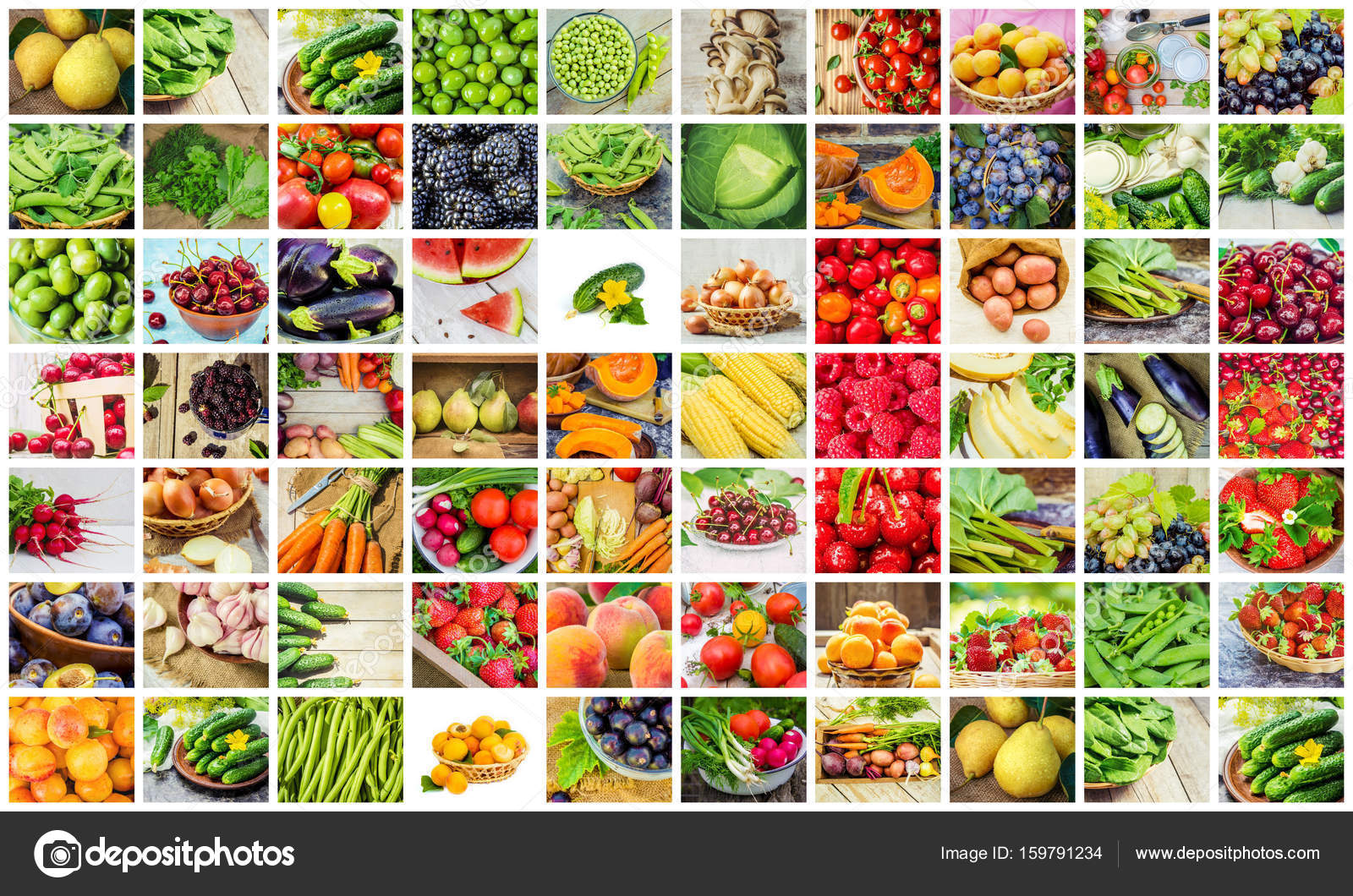 Collage Fruit Vegetable Face