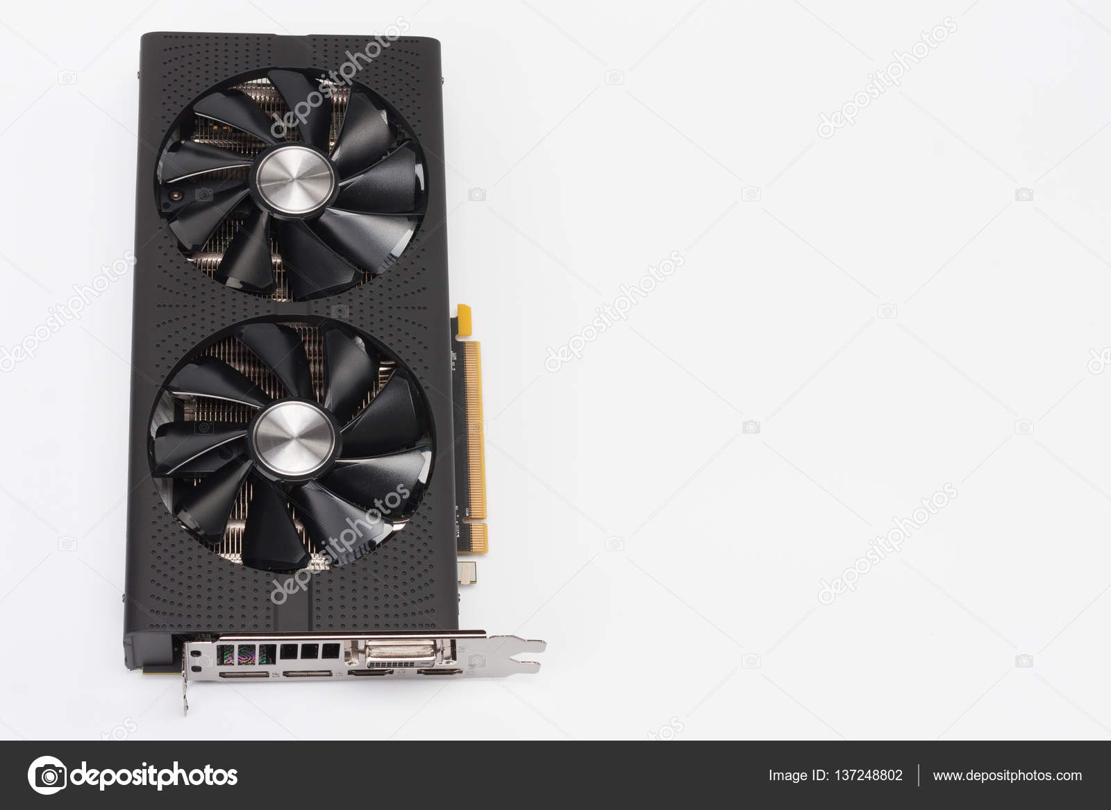 New modern gaming graphics card on white — Stock Photo © SlezakPatrik ...
