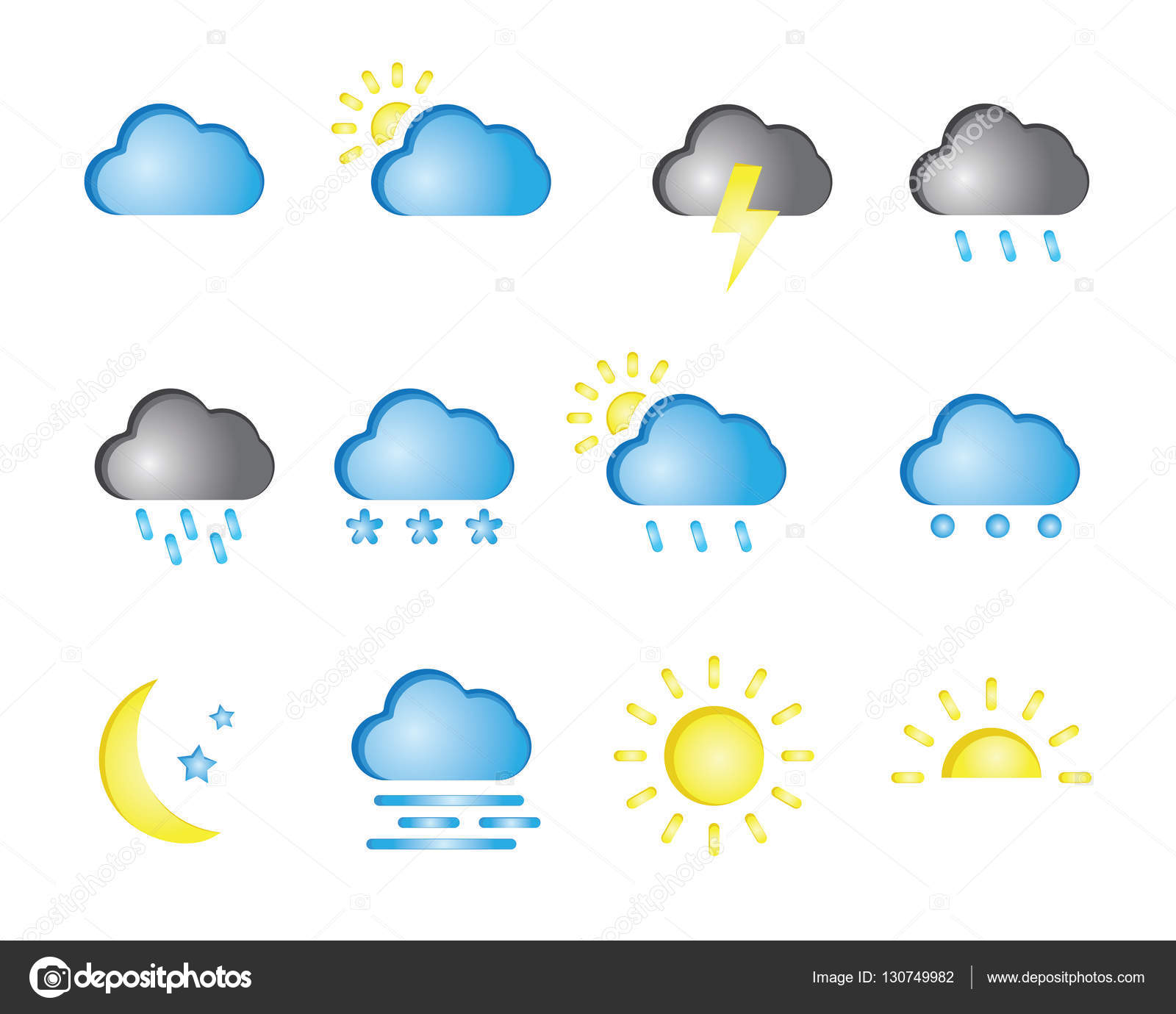 Weather icon illustration Stock Vector by ©rizal99 130749982