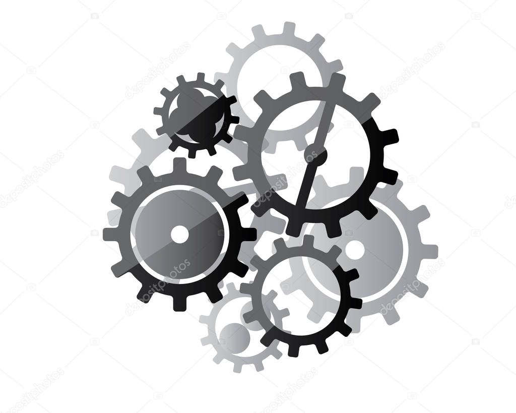 Working gears illustration — Stock Vector © rizal99 #135348230